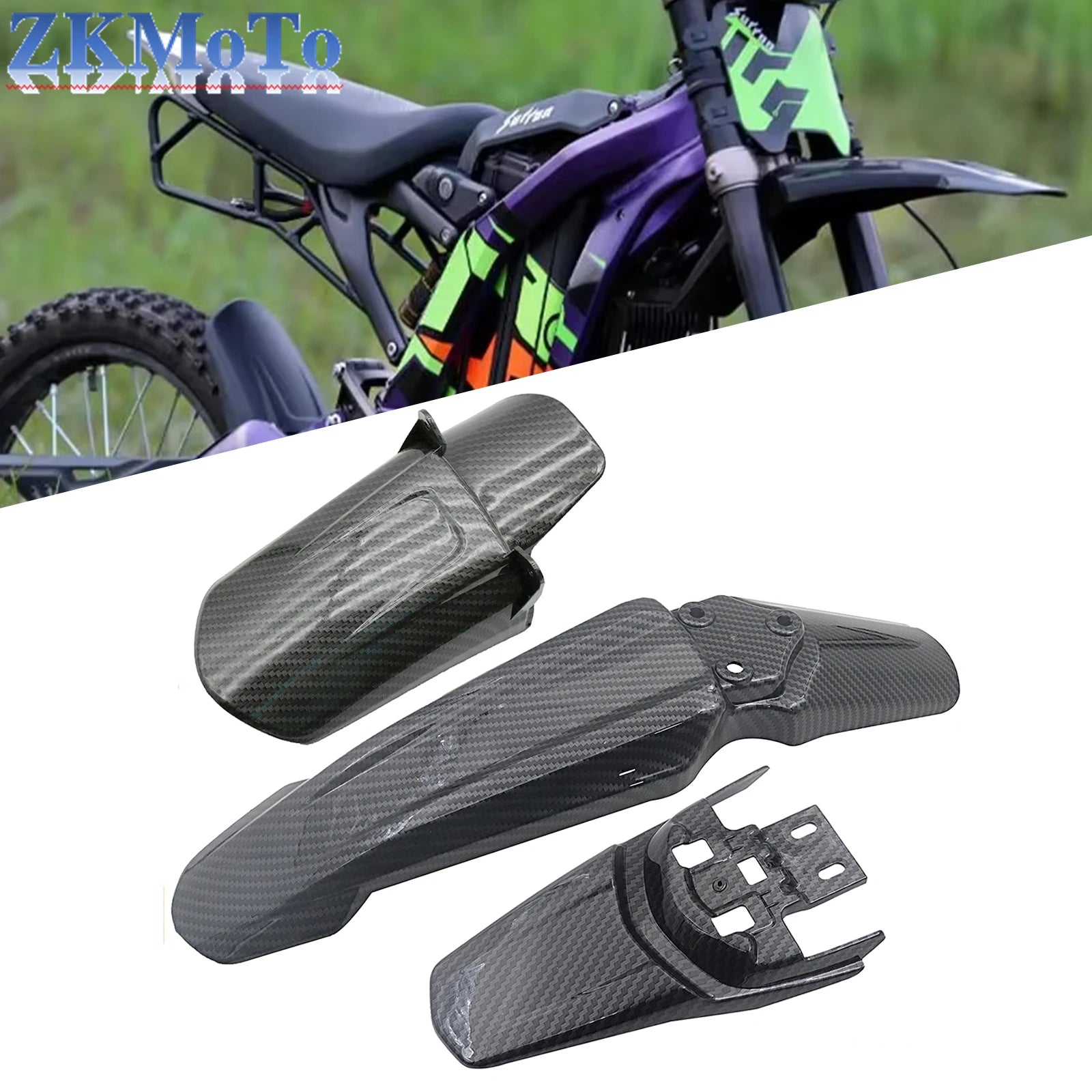 Carbon Fibre Style Mud Guards | Surron Riders | Bike Accessories – EMX ...